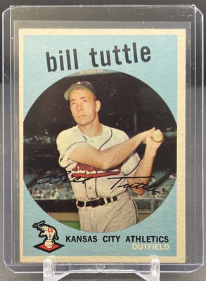1959 TOPPS MLB Baseball #459 Bill Tuttle Kansas City Athletics Gray ...