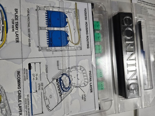 Corning 24 Fiber CCH Pigtailed Splice Cassette (CCH-CS24-B3-P00RE) for ...
