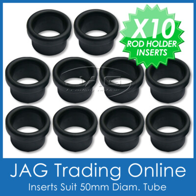 10 x 50mm NYLON ROD HOLDER INSERT PROTECTORS -Fishing Bait Board/Rocket ...