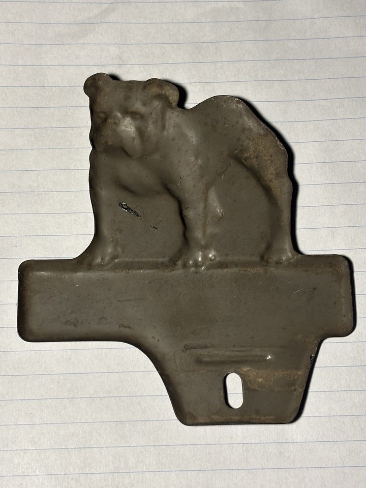 Vintage Freedom Pa Oil Works Bulldog License Plate Topper Valvoline ...