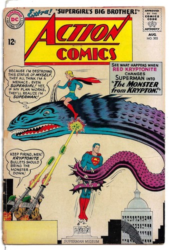 Action Comics #303 (DC) Aug 1963, Superman, Supergirl (GD-) | eBay