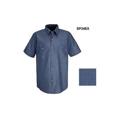 6 SP24EX Exxon Stripe Mechanic Uniform Work SHIRT Auto Uniform Blue ...