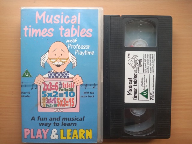 Musical Times Table Professor Playtime VHS Video Tape for sale online ...