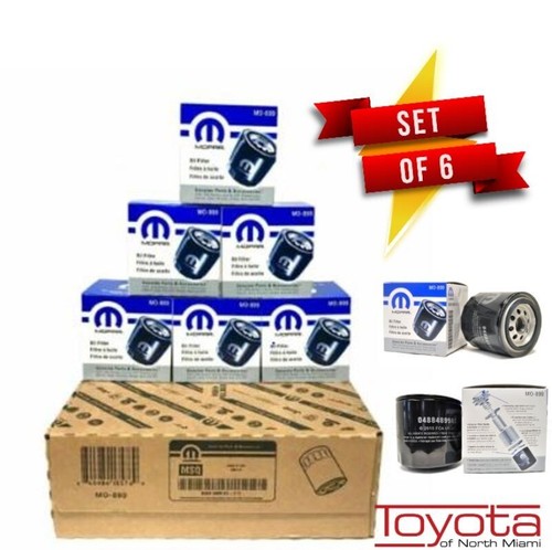 6 Pack OEM Genuine Mopar Engine Oil Filter MO-899 Chrysler Dodge Jeep ...