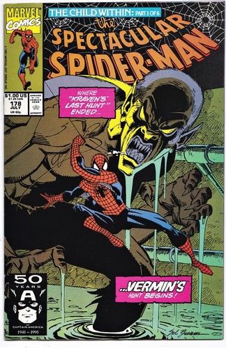 SPECTACUALR SPIDER-MAN 178 (1991) 1st App Dr. Ashley Kafka Queen Goblin ...
