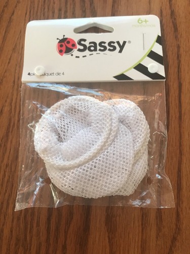 4 count Sassy Infant Teething Feeder Replacement Mesh Bags Ships N 24h ...