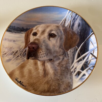 FRANKLIN MINT LABRADOR WATCHFUL COMPANION PLATE HEIRLOOM COLLECTION ...