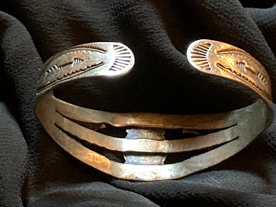 Vintage Bell Trading Post Sterling Silver Greenish Blue Turquoise Cuff ...