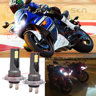 For Yamaha YZF R1 2009-2016 - 2x Bright H7 LED Headlight Conversion Kit ...