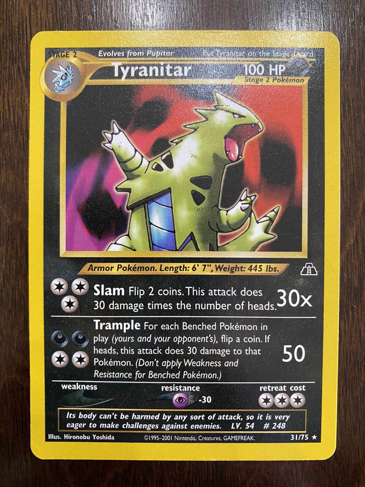 Pokemon TYRANITAR Card NEO DISCOVERY Set 31/75 Non-Holo RARE LP+ | eBay