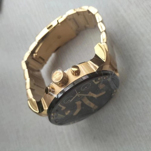 NEW GENUINE DIESEL DZ7333 MR DADDY 2.0 YELLOW GOLD STAINLESS STEEL MENS ...