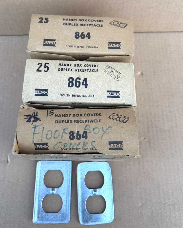 65 Pcs RACO 864 Handy Box Cover, Duplex Receptacle 4" x 2" | eBay
