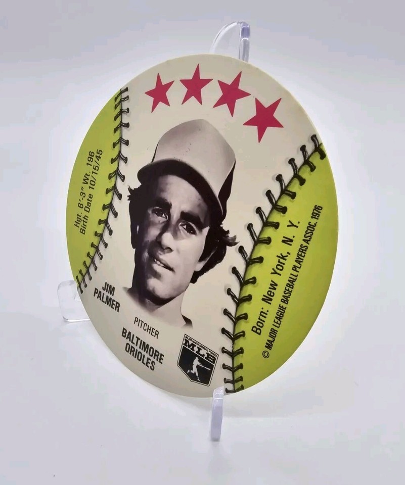 Rare Jim Palmer MSA Blank Back Baseball Card Disc Baltimore Orioles HOF ...