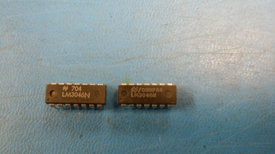 (2 PCS) LM3046N NSC 5 CHANNEL, VHF BAND, Si, NPN, RF SMALL SIGNAL ...