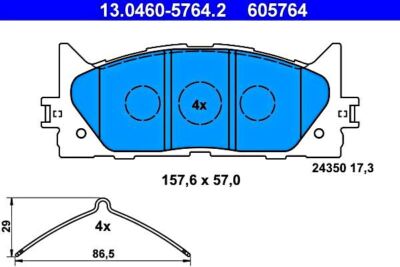 ATE Disc Brake Pad Set For TOYOTA LEXUS Camry Es 04465-33471 | eBay