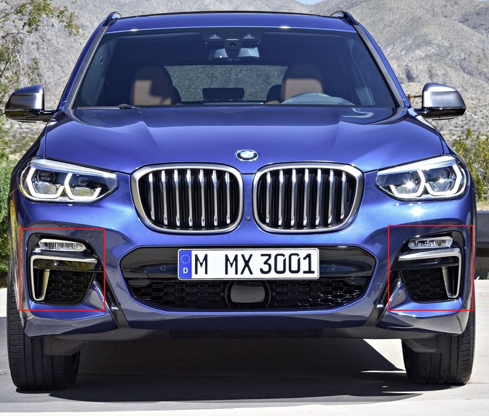 Genuine BMW G01 X3 G02 X4 M40i Front Bumper Fog Lamp Side Grille Cerium ...