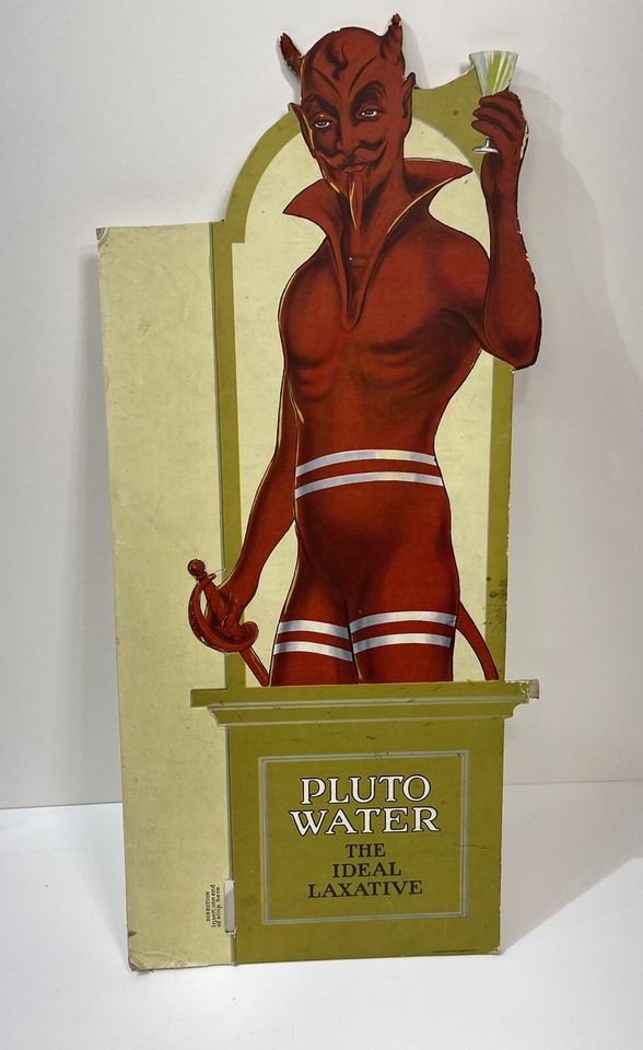 Rare Set Antique Vtg Pluto Water Lithograph Cardboard Signs Store ...