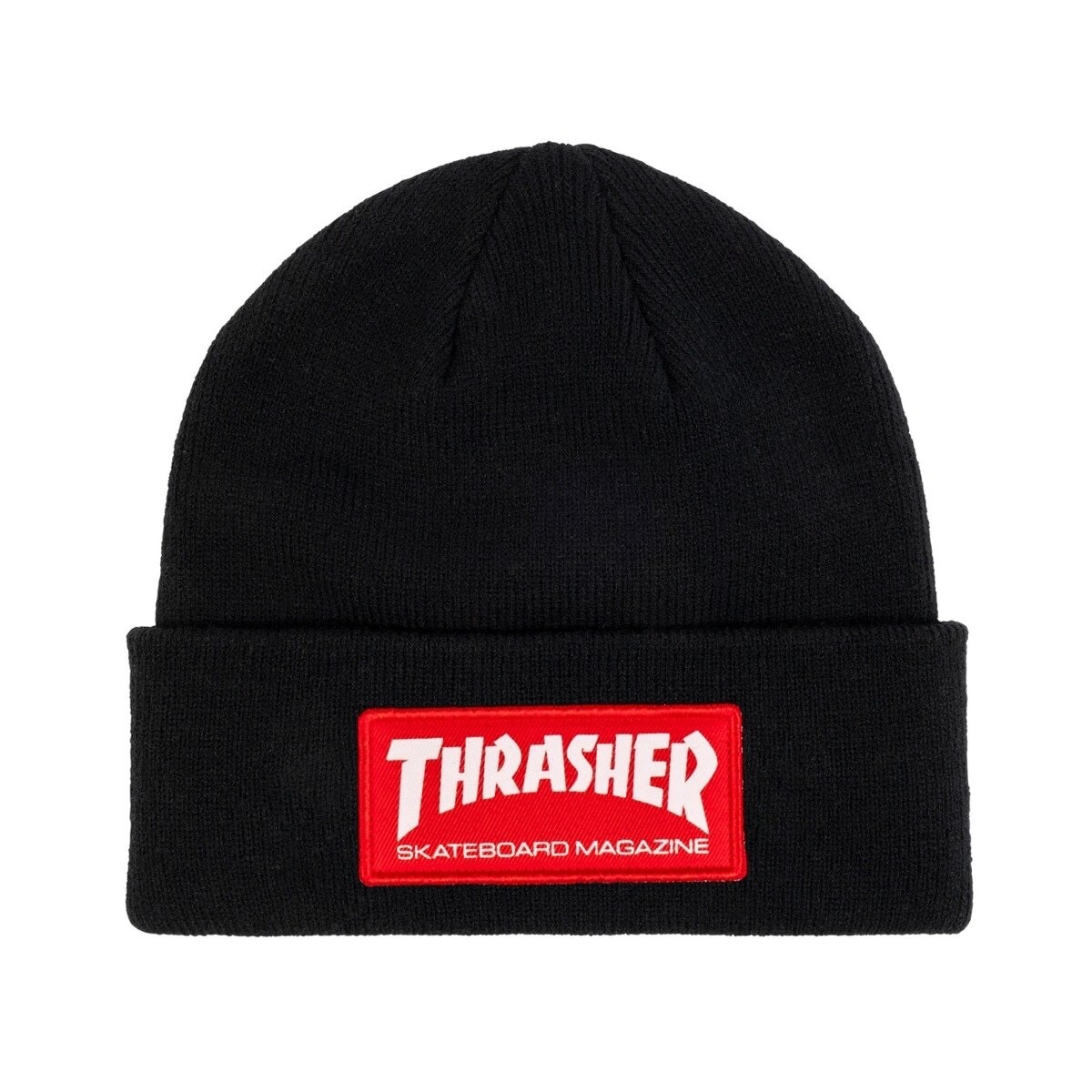 Thrasher Magazine Black Red Patch Logo Skateboard Beanie Cap Black New ...