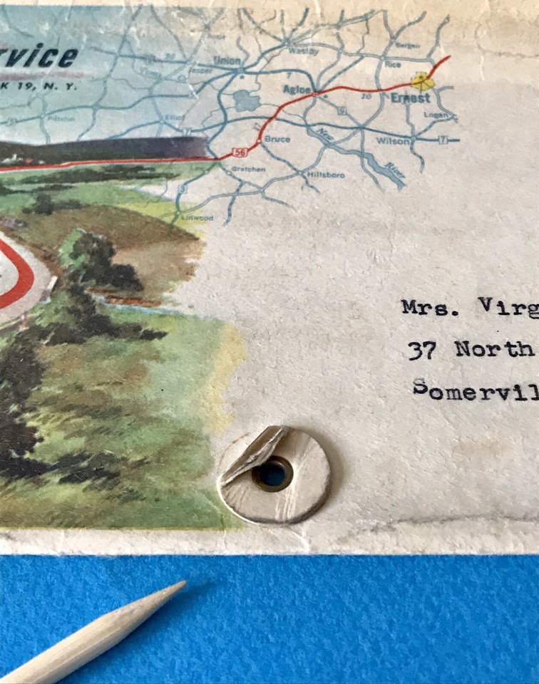 ⭐️1951 ESSO Road MAP HOLDER Typed LETTERHEAD USA Colorful RARE | eBay