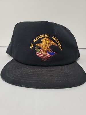 FBI NATIONAL ACADEMY hat vintage blue adjustable snapback cap - Made in ...