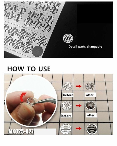 for MG 1/100 Model 3 PCs Etch Sheets Thruster Heat Fin Vent Details Add ...