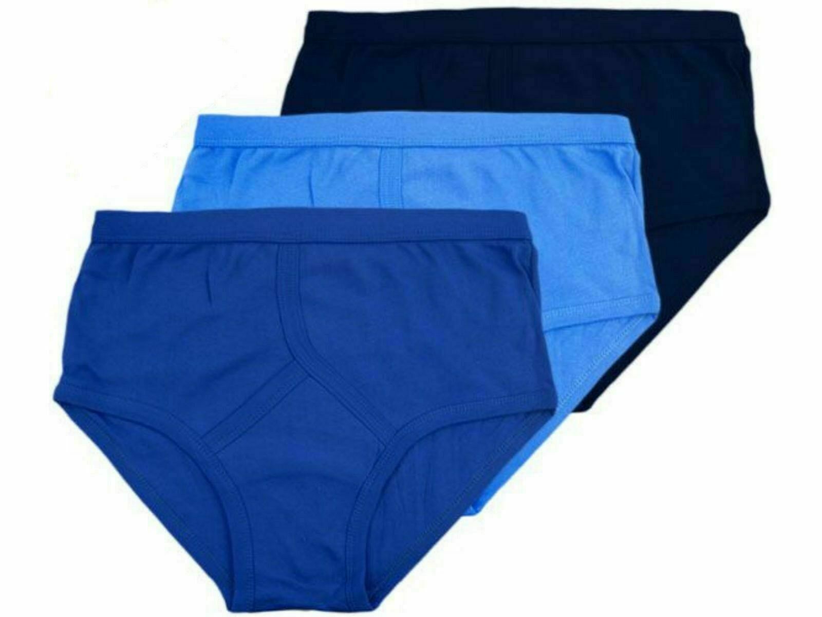 Mens Y Fronts 100% Cotton Briefs Underwear White Blue Under Wear Pants ...