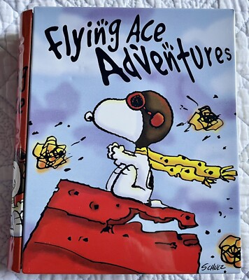 Snoopy Flying Ace Adventures Decorative Book Storage Tin Peanuts ...