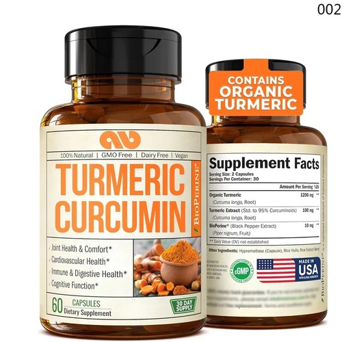Supplements of piperine, turmeric, and curcumin capsule | eBay