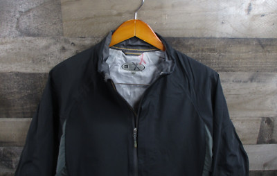 Rei Rain Jacket Mens Medium Black Event Waterproof Hooded Packable ...