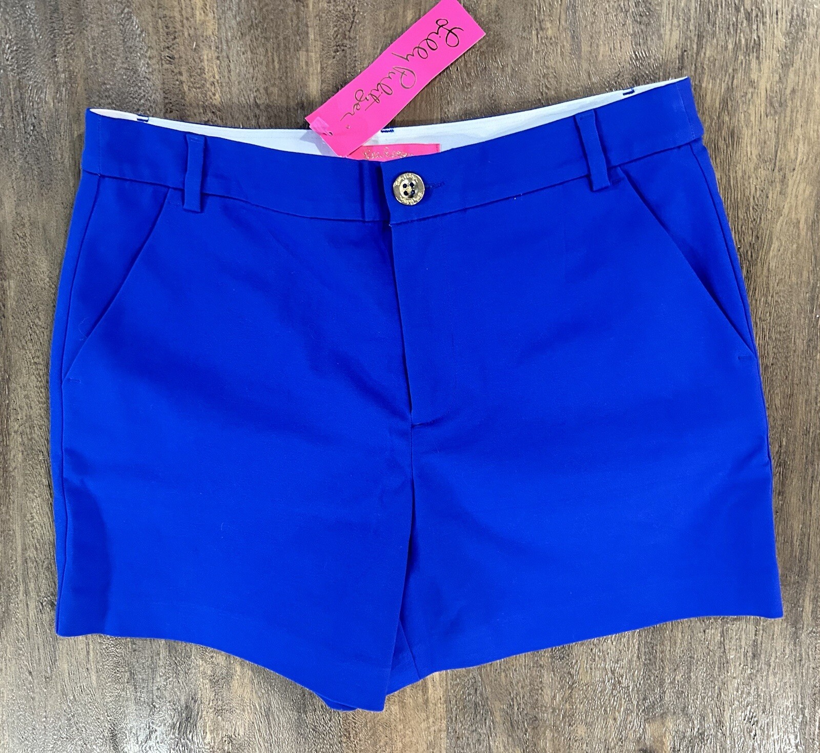 NWT Lilly Pulitzer Gretchen High Rise Shorts In Blue Grotto Size 6 Free ...