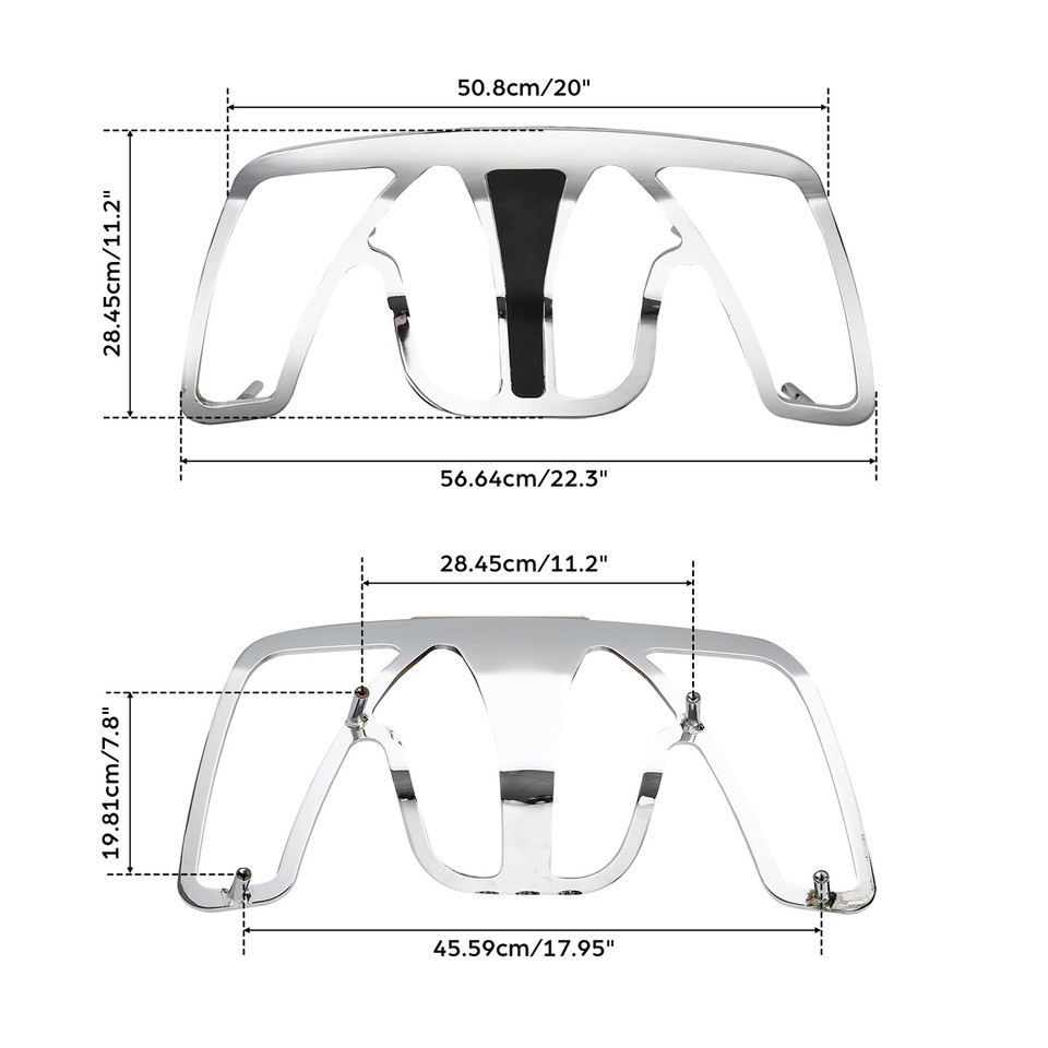 Chrome Trunk Luggage Rack Fit For Honda Goldwing GL1800 GL1800 2001 ...