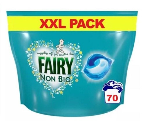 Fairy Non-Bio Pods Washing Detergent Tablets Capsules Pod XXL 70 Pods ...