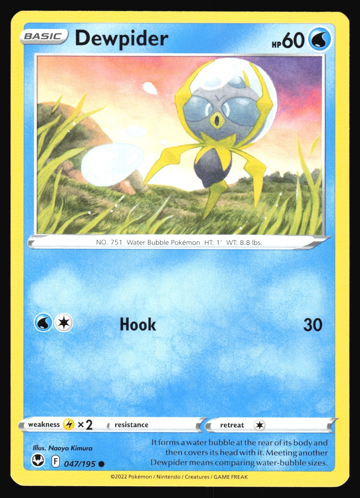 2022 Pokemon TCG Dewpider 47/195 Silver Tempest Common | eBay