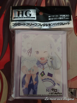 Lot Sleeves Re Zero Emilia Bushiroad Vol 2875 rangement cartes cards ...
