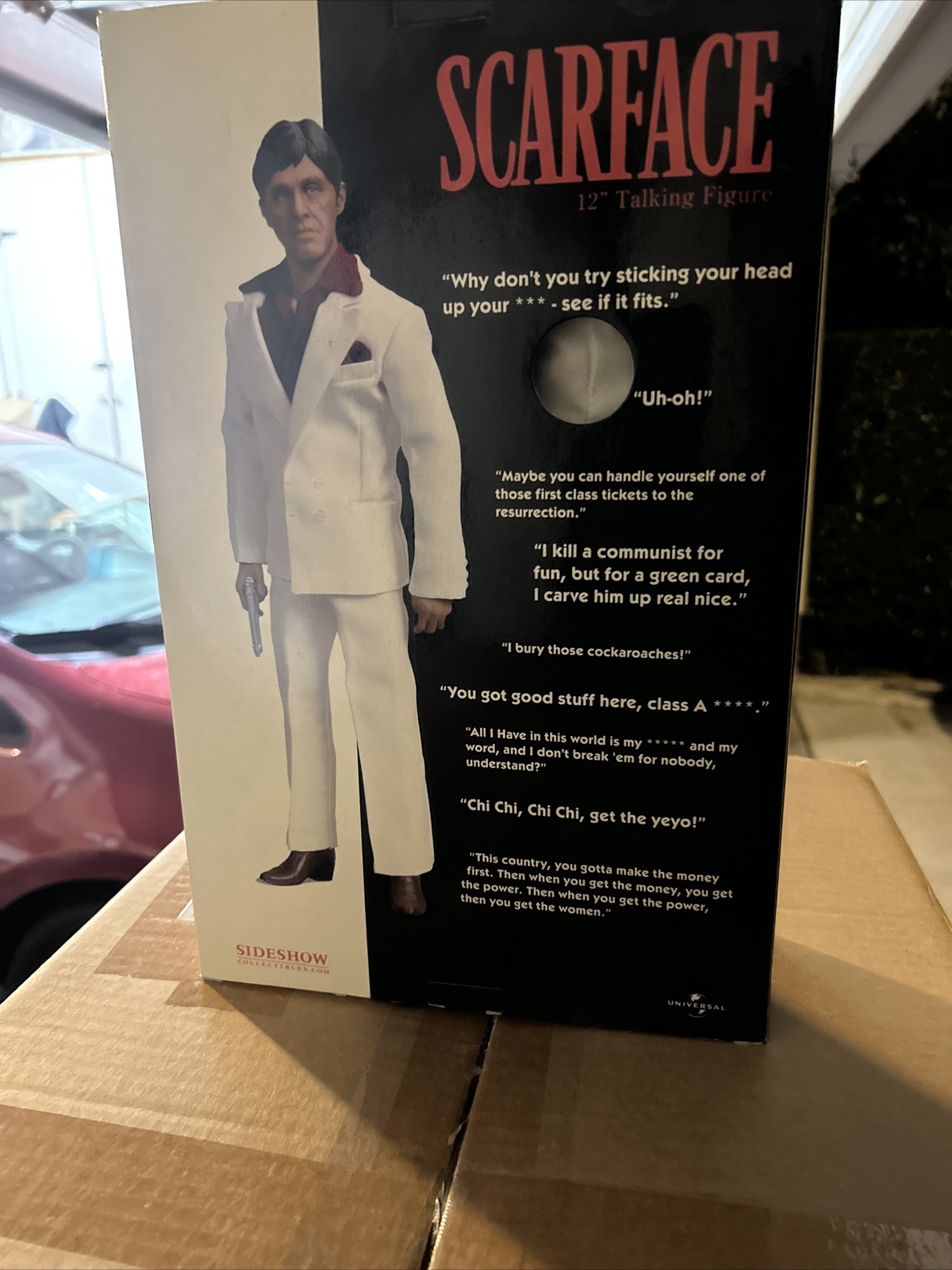 Sideshow Collectibles Scarface Tony Montana White Suit 12” Talking ...