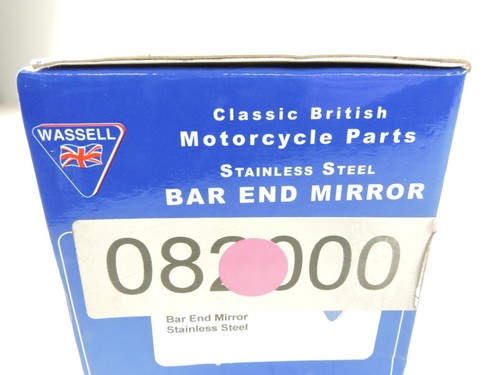 New Wassell Stainless Steel Bar End Mirror Triumph Norton BSA BMW ...