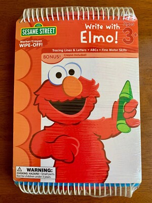 Sesame Street Write with Elmo! Tracing Lines & Letters, Numbers Ages 3 ...
