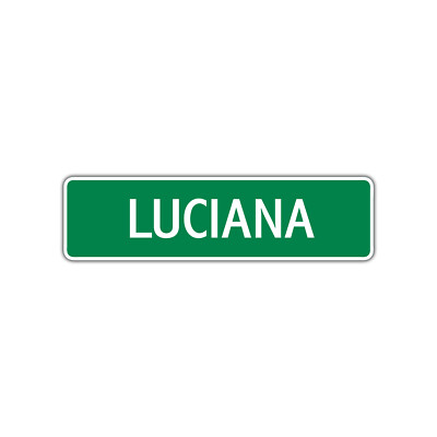 Luciana Girls Name Letter Printed Label Art Decor Novelty Aluminum ...