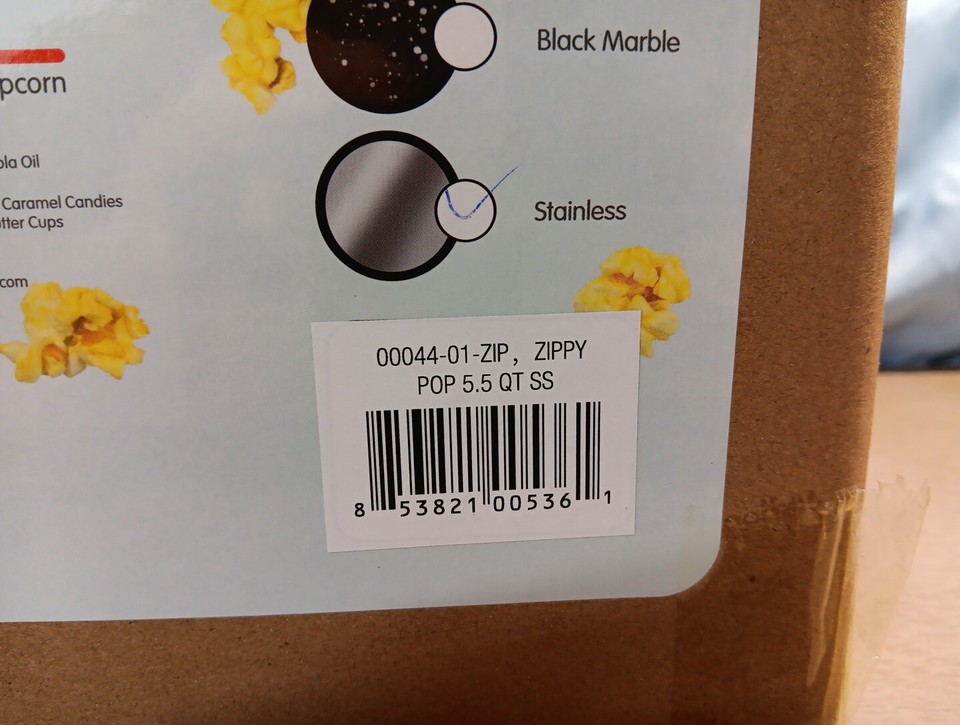 Zippy Pop Stainless Steel Stovetop Popcorn Popper 5.5 Qt Snack Maker ...