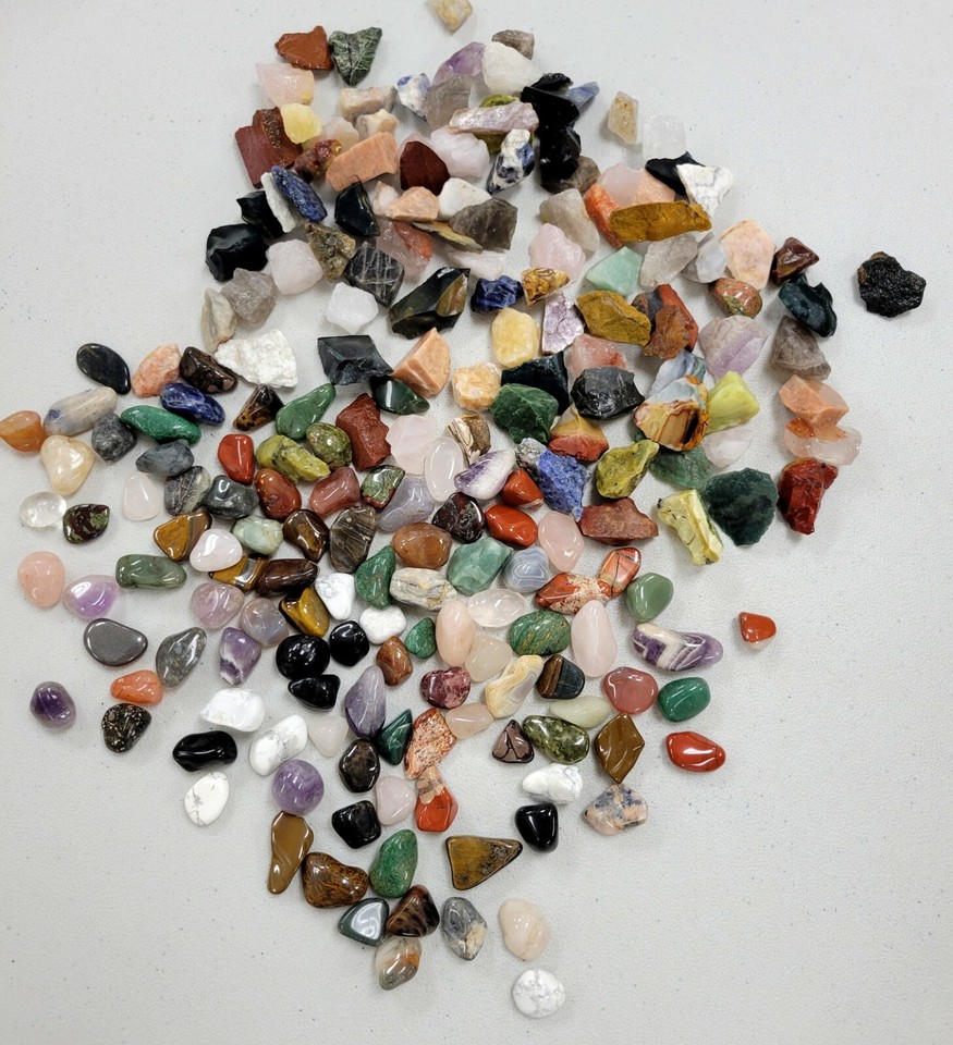 Rough & Tumbled Crystals Mix, Assorted Natural Gems Stones Confetti ...