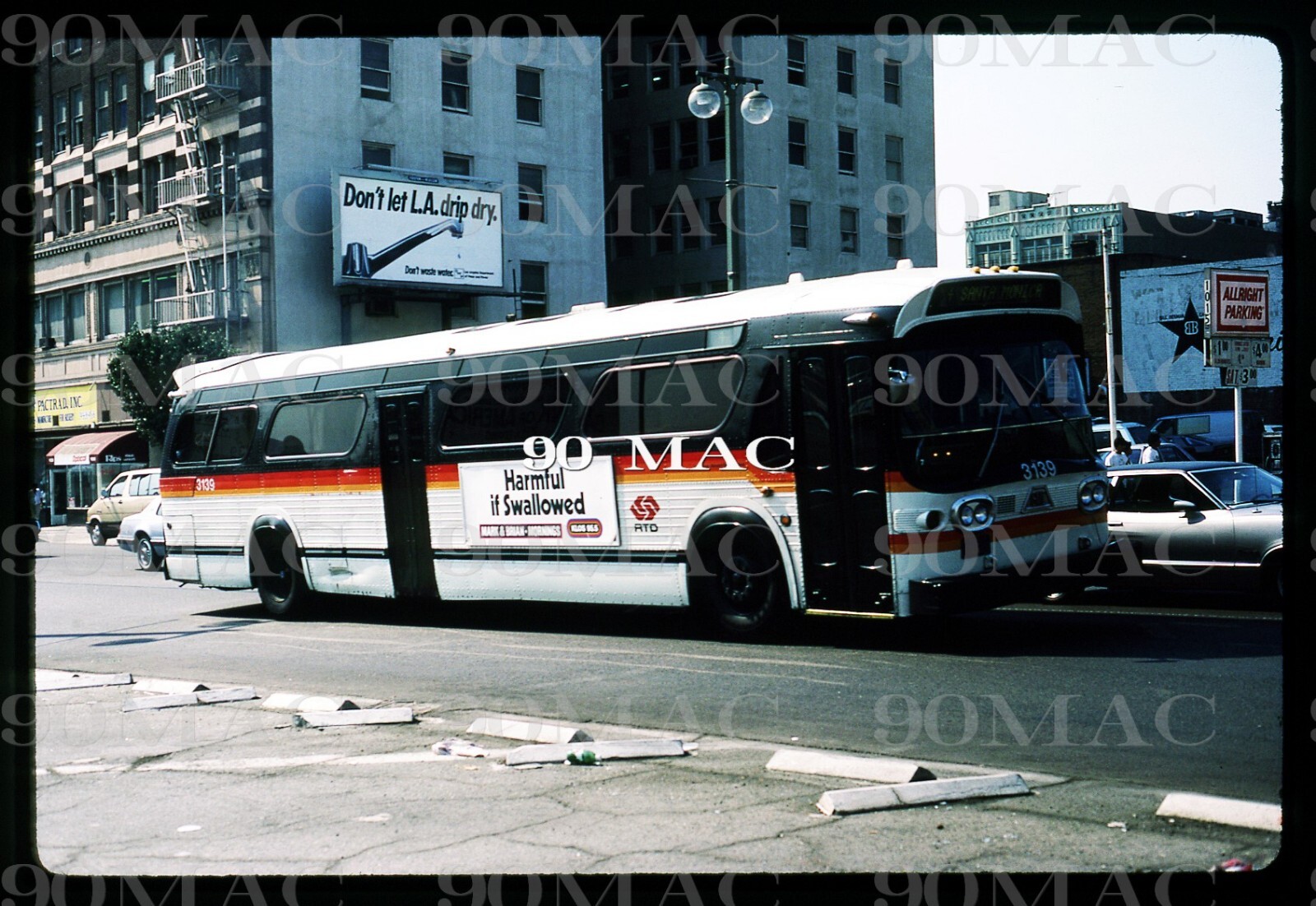 SCRTD-RTD GM BUS #3139. Los Angeles (CA). Original Slide 1987. T8H ...