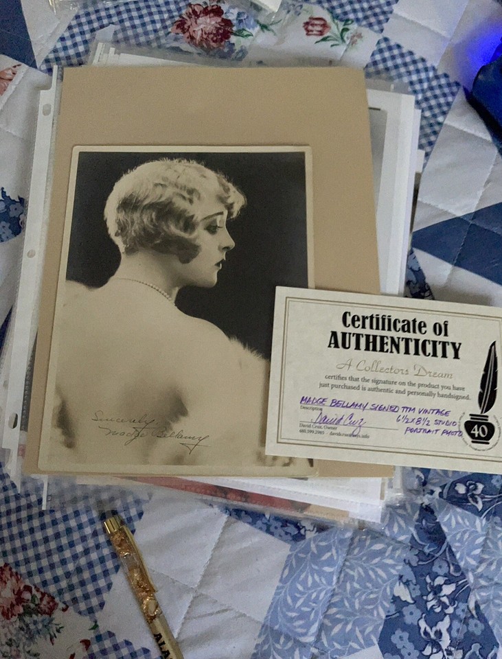 Silent Film Actress Madge Bellamy Vintage Signed 5x7 Photograph 1920s ...