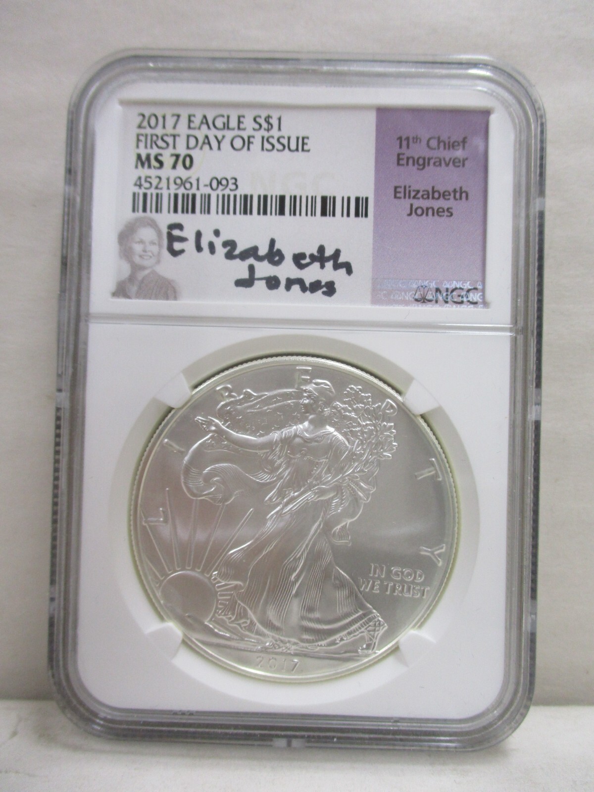 2017 American Silver Eagle ASE Coin NGC First Day of Issue MS70 ...