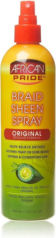 Africa's Pride Braid Sheen Spray Olive Miracle Original 355ml x 3 | eBay