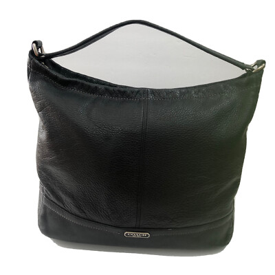 Coach Handbag Satchel Black Leather F 23293 Hobo Shoulder Bag | eBay