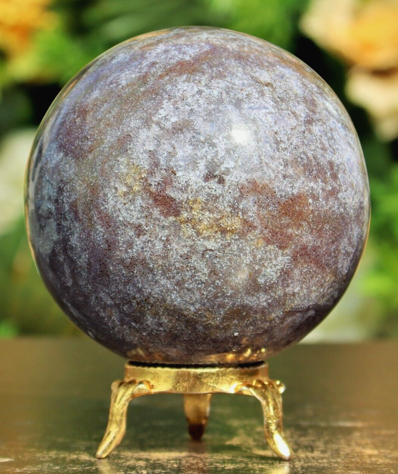 70MM Purple Dendritic Jasper Ball Natural Rhyolite Healing Metaphysical ...