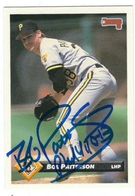 Autographed 1993 Donruss BOB PATTERSON Pittsburgh Pirates Card #174 ...