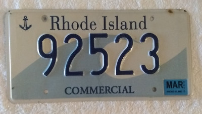 Rhode Island Commercial License Plate Expired Plate #92523 For Crafts ...