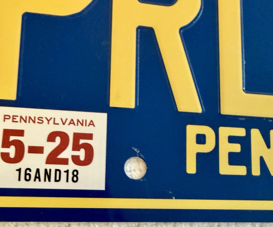 PEARL JAM LICENSE PLATE PENNSYLVANIA PITTSBURGH 2025 MAY KEYSTONE STATE ...