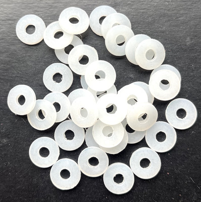 M4 Flat Nylon Washers- 13mm O/D X 4.5mm I/D X 2mm Thk- Various ...
